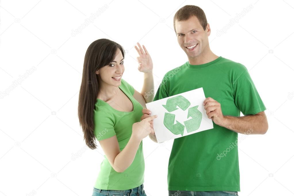 People holding recycling symbol Stock Photo by ©stefanolunardi 48884141
