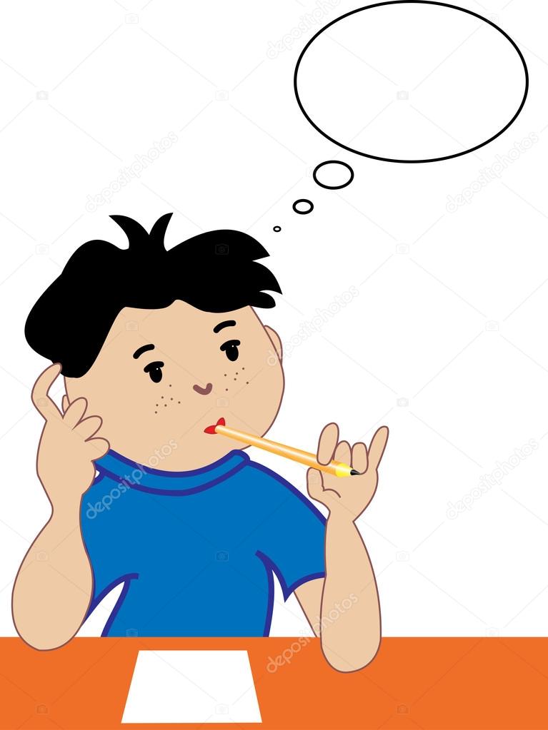 Thinking boy Stock Vector Image by ©rolaks #19344545