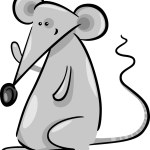 Little gray mouse — Stock Vector © tiloligo #2855227