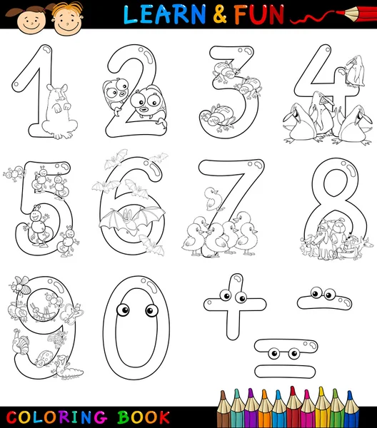 Cartoon Alphabet with Animals for coloring Stock Vector Image by ...