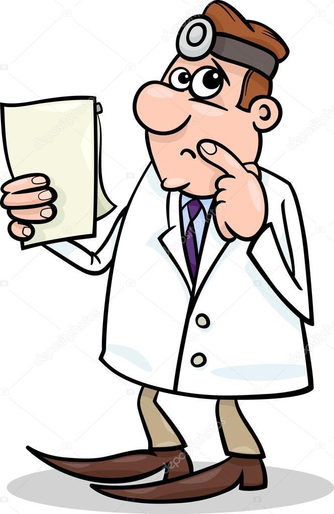 Dibujos animados ilustración médico preocupado 2022