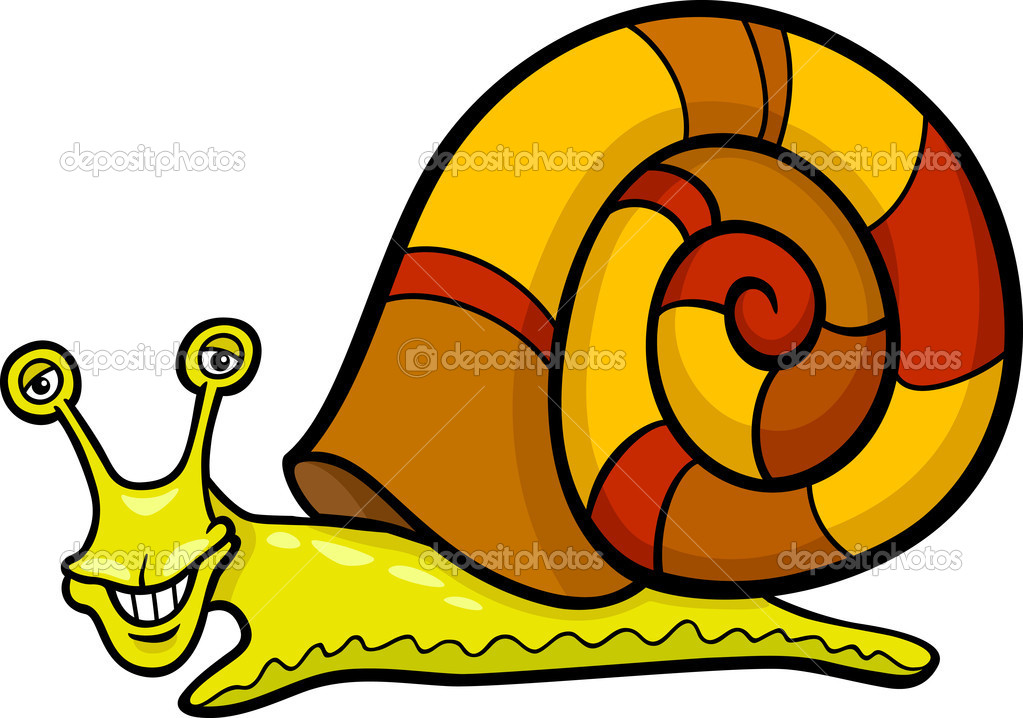 Snail mollusk cartoon illustration — Stock Vector © izakowski #20640657