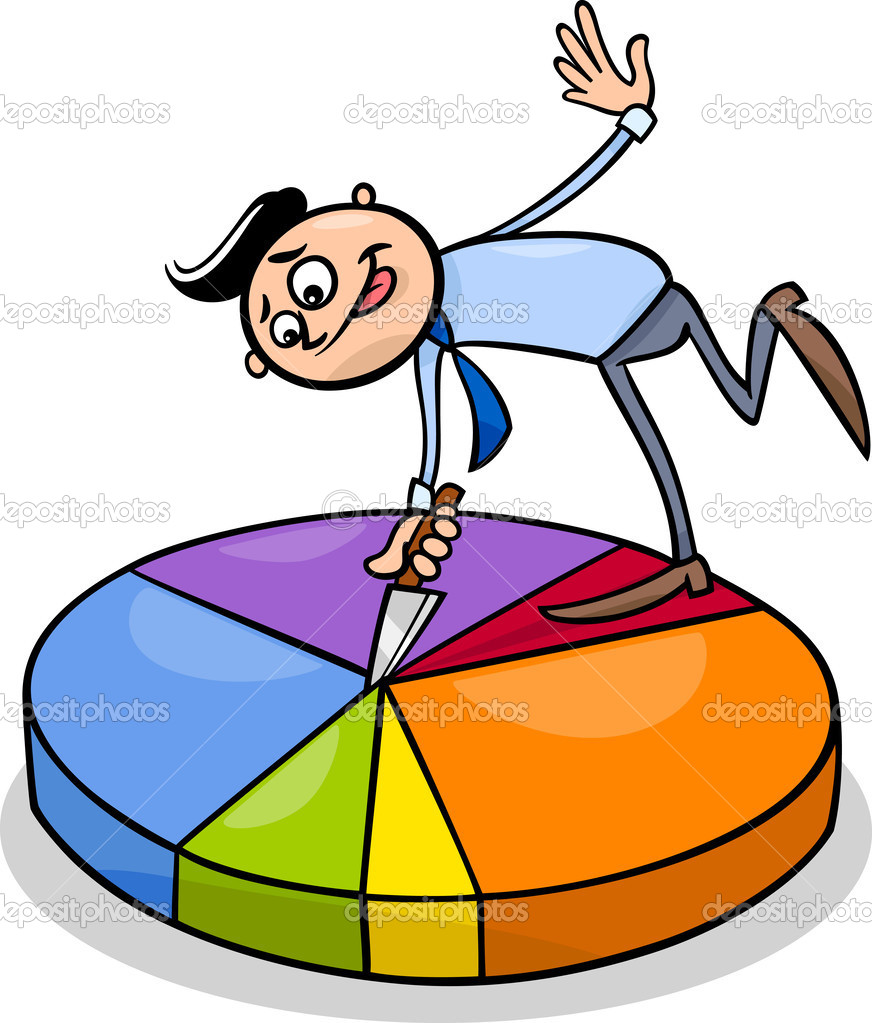 Businessman on circle chart cartoon Stock Vector Image by ©izakowski ...