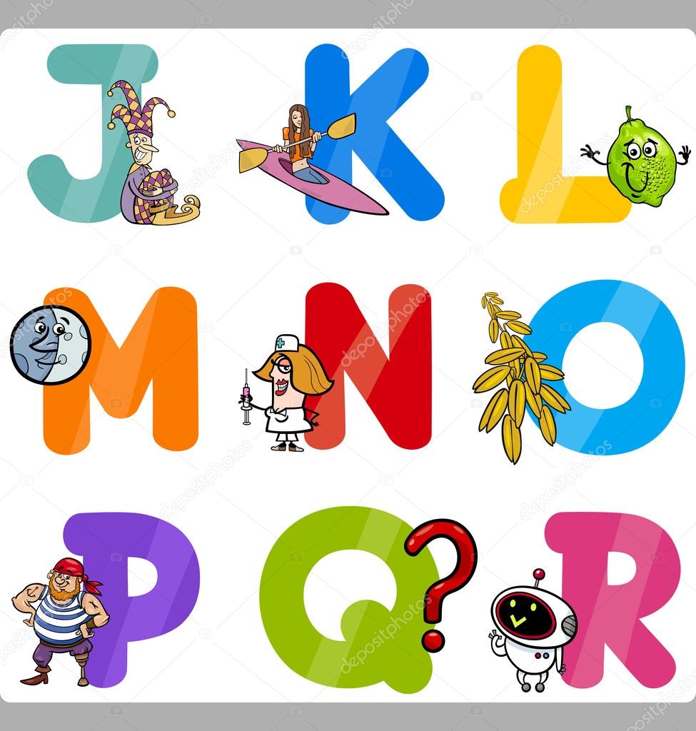 Letras con dibujos animados - Imagui