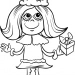 Santa claus girl cartoon coloring page Stock Vector Image by ©izakowski ...