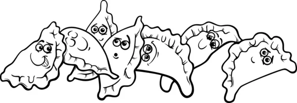 Pierogi or dumplings coloring page — Stock Vector © izakowski #38306657