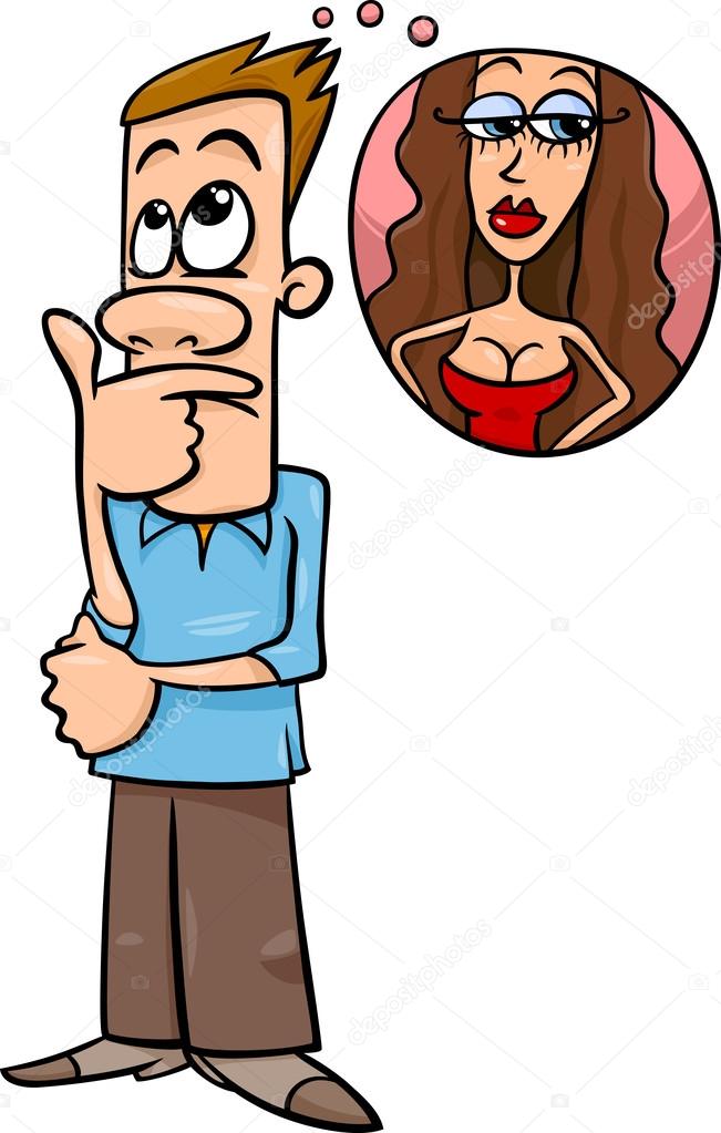 Man Think About Woman Cartoon Stock Illustration By ©izakowski 49290271