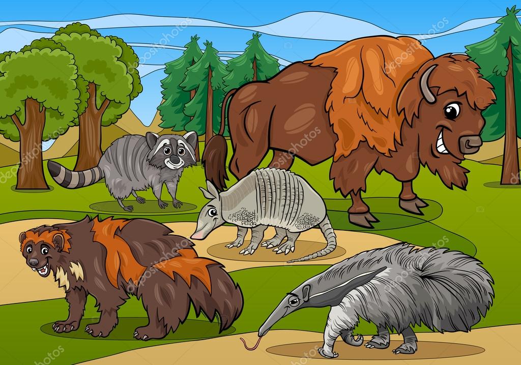 Animales mamíferos ilustración de dibujos animados Vector de stock por ...