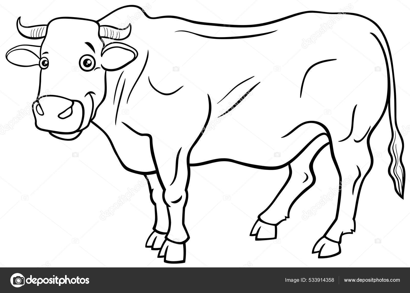 Ilustrasi Kartun Hitam Putih Dari Halaman Buku Pewarnaan Karakter Hewan ...