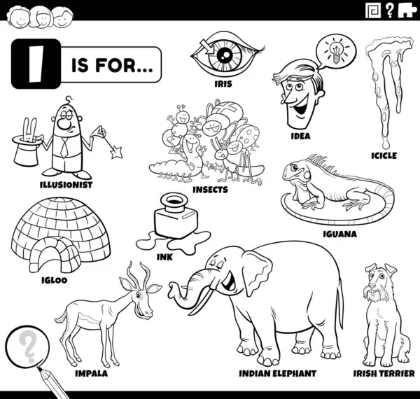 Dibujos Animados Educativos Blanco Negro Ilustración Formas Geométricas Con Leyendas Vector de ...