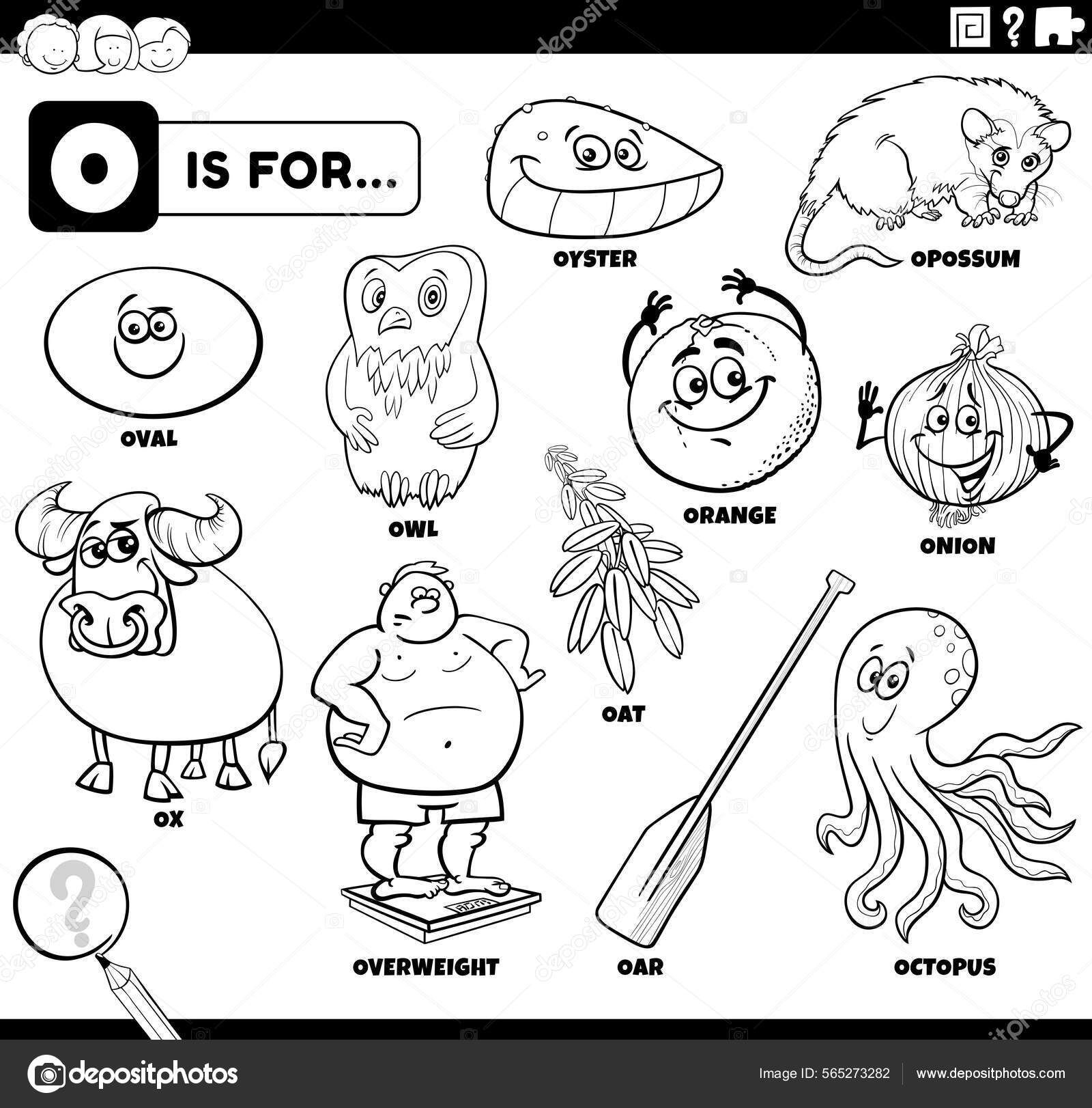 Image vectorielle Black White Educational Cartoon Illustration Children ...