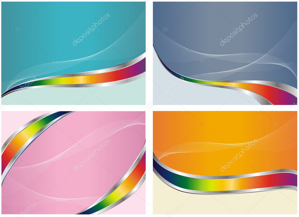 Set of color business card Stock Vector Image by ©vberla #12105174