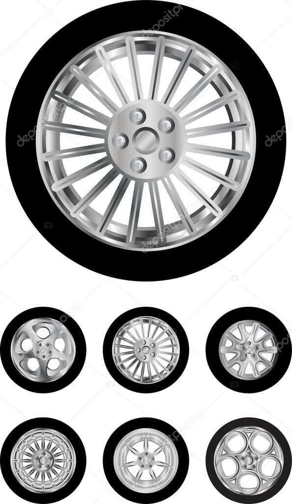 Car wheels collection Stock Vector Image by ©AlexCiopata #14444393