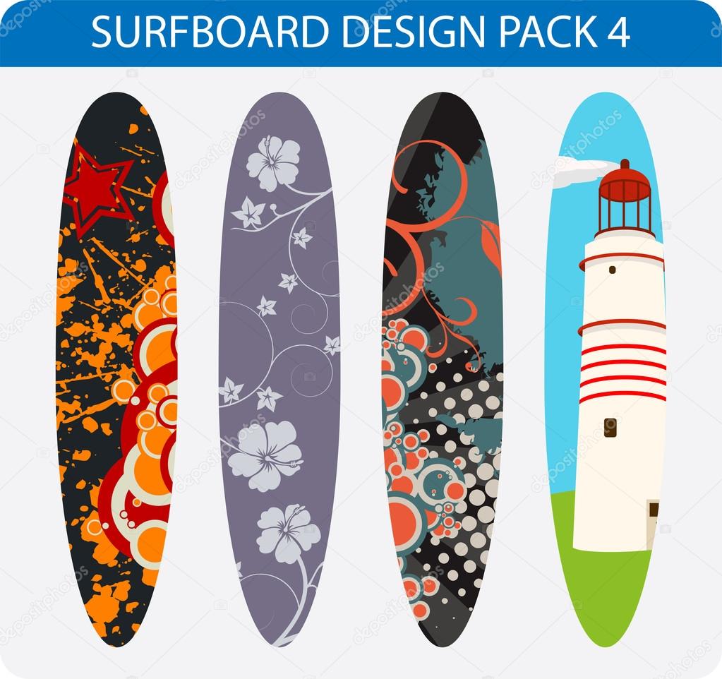 Surfboard design pack 4 Stock Vector Image by ©AlexCiopata #18659481