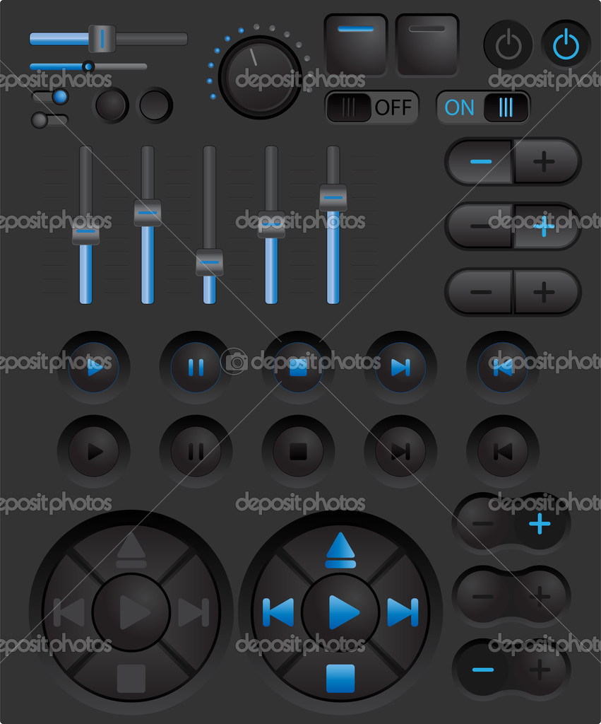 Digital player controls Stock Vector by ©AlexCiopata 47094505