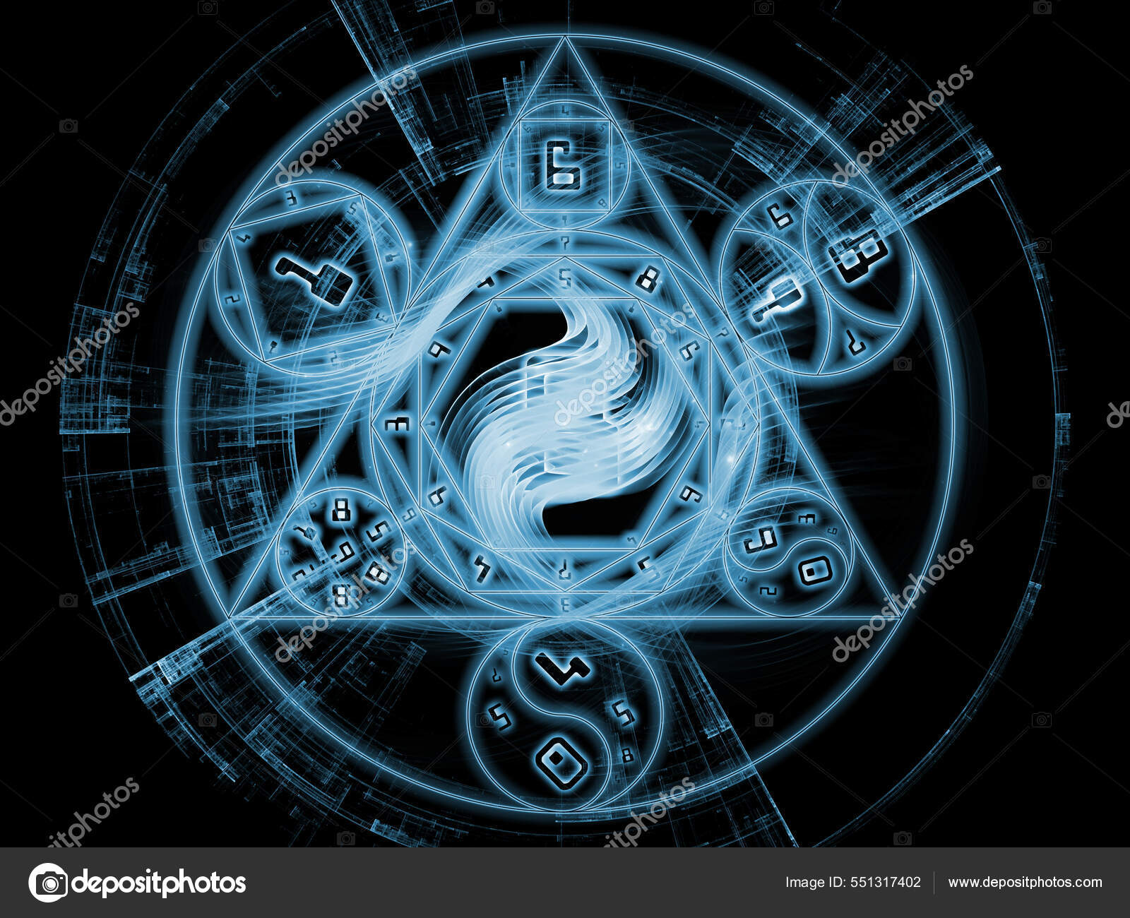 Numeric Connection Series Interplay Number Fractal Geometry Symbols ...