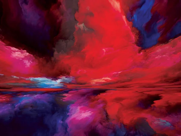 Spectral Landscape. Color Dreams series. Graphic composition of paint ...