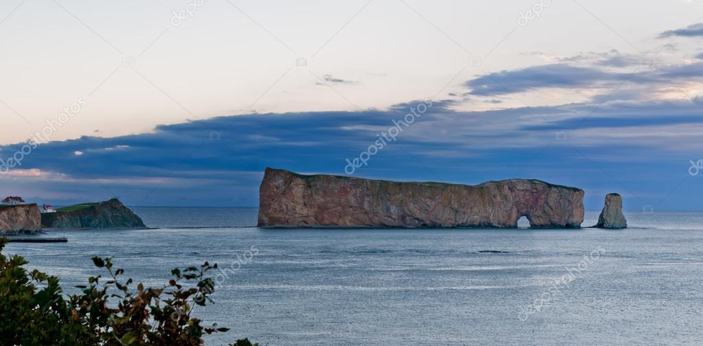 Perce Rock, famous place in Gaspe, Quebec, Canada Stock Photo by ...