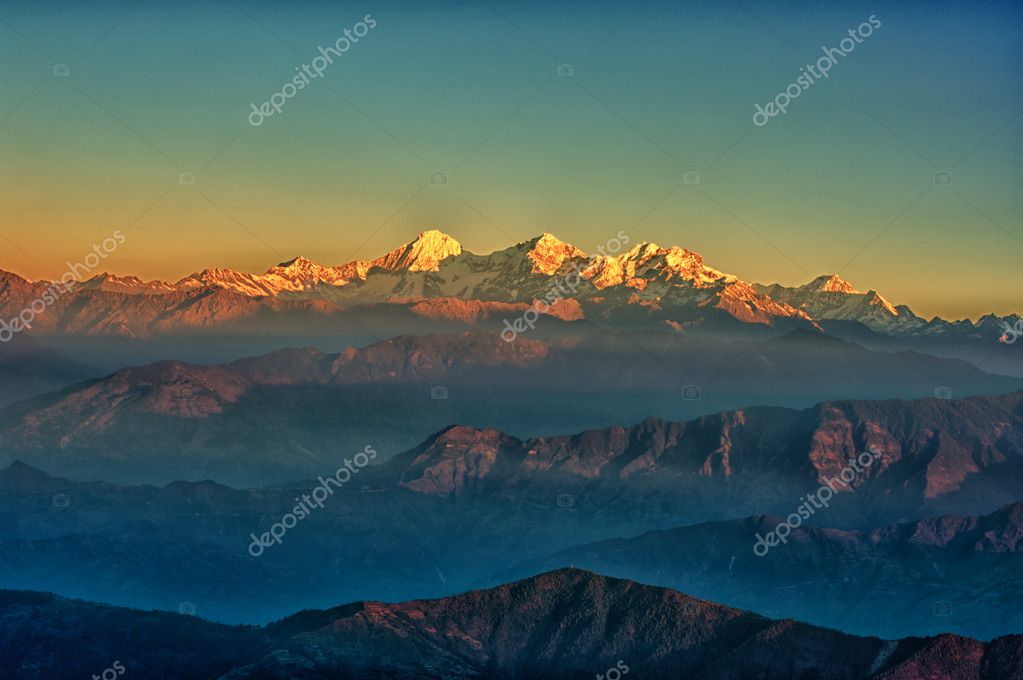 Himalayan mountains view from Mt. Shivapuri — Stock Photo © a41cats ...