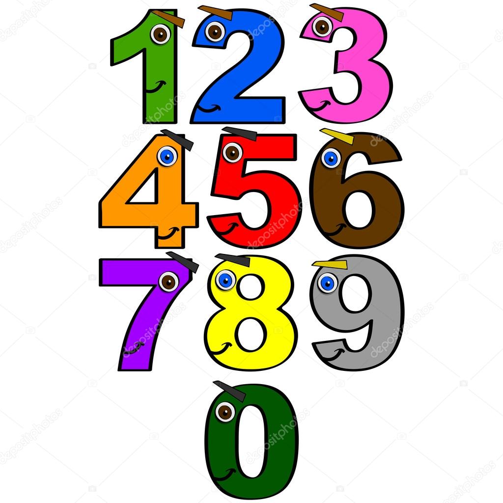 Happy numbers — Stock Vector © bruno1998 #17215561