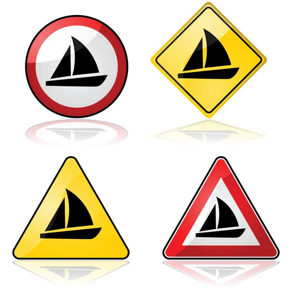 Traffic Signs river navigation — Stock Vector © vlado #5896733