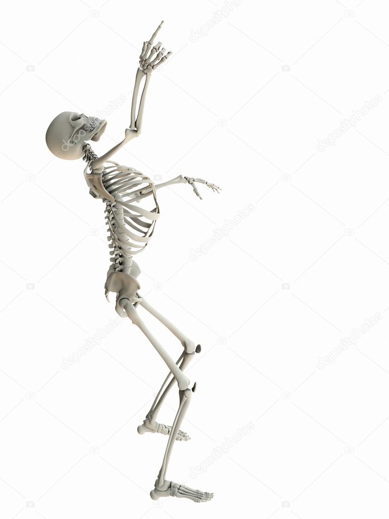 Skeleton pointing at copy space Stock Photo by ©truelight 18127399