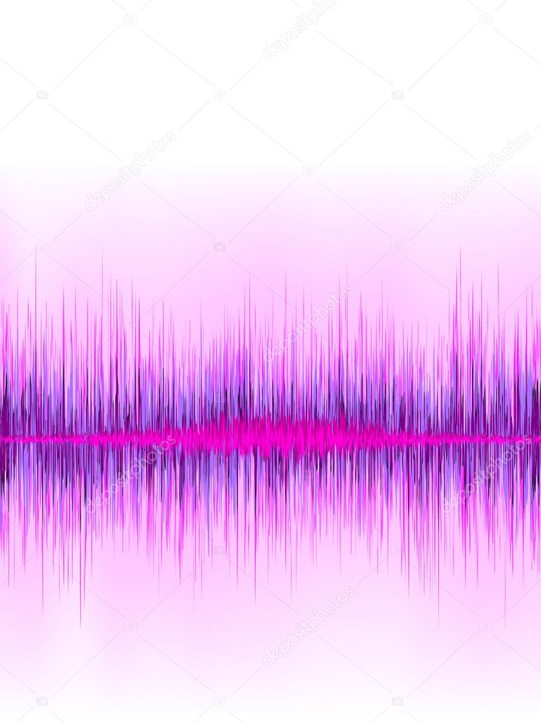 Pink sound wave on white background. + EPS8 — Stock Vector ...