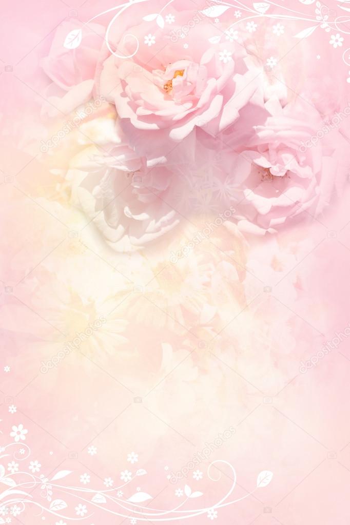 Beautiful, soft roses, romantic background Stock Illustration by ...