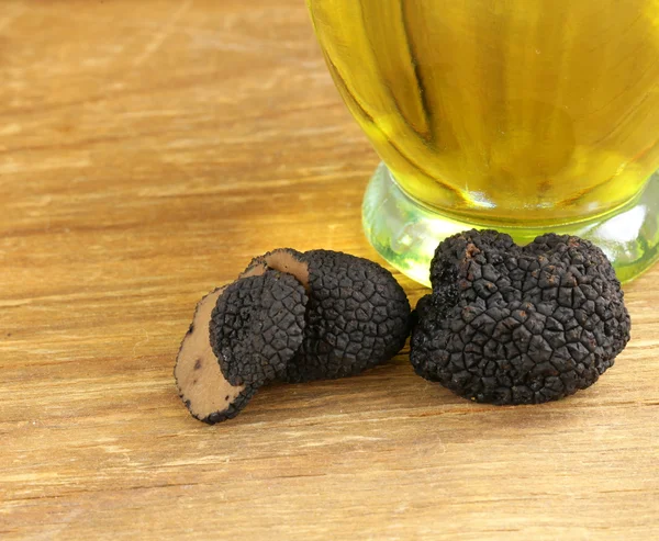 Delicacy mushroom black truffle - rare and expensive vegetable Stock ...