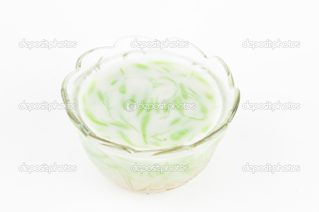 Cendol dessert of Thailand on white paper background Stock Photo by ...