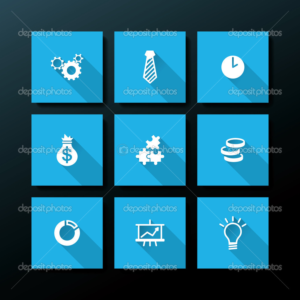 Conjunto de iconos de negocio plano vector Vector de stock #41442011 de ...
