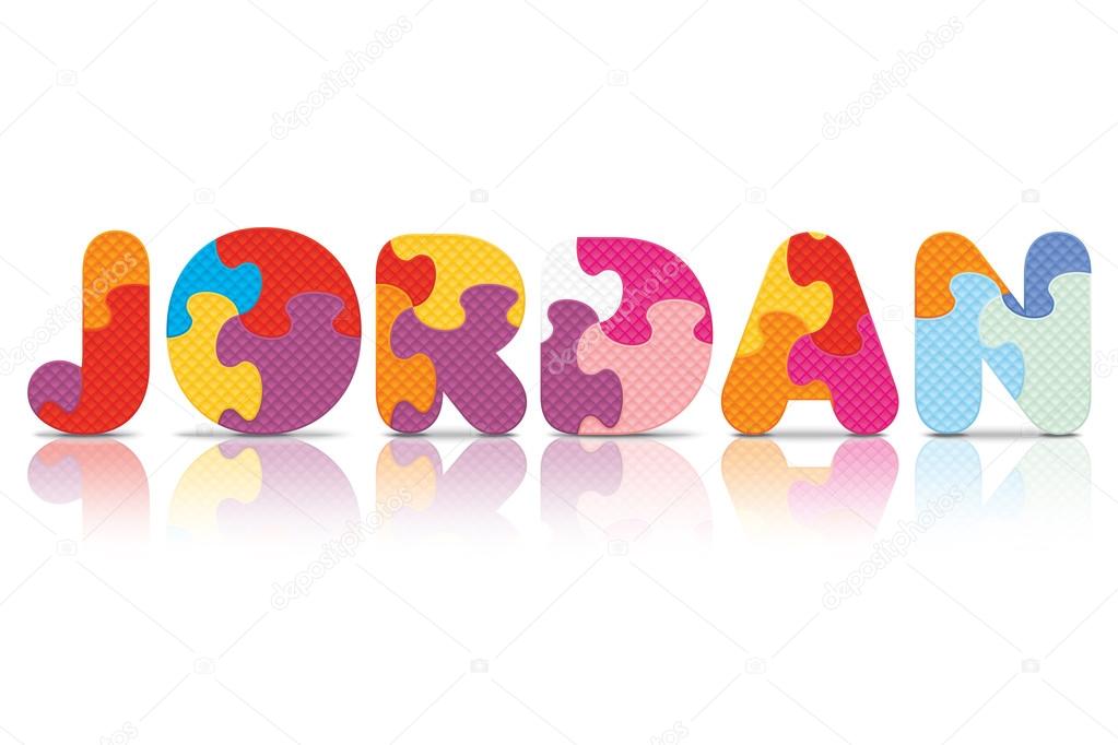Vector JORDAN written with alphabet puzzle Stock Vector Image by ©lajo ...