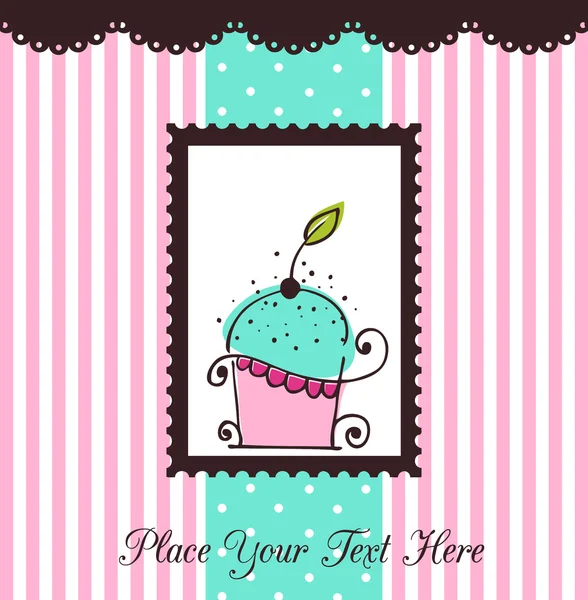 Cupcake Post Stamp Design Set Stock Vector by ©zboooh 3675420