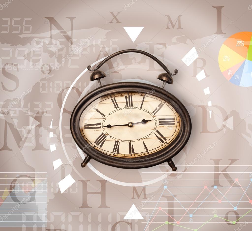 Clocks with world time and finance business concept Stock Photo by ...