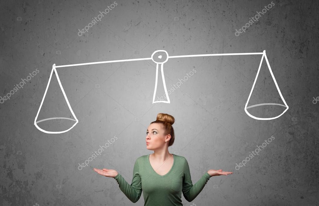 Young woman taking a decision — Stock Photo © ra2studio #33851713