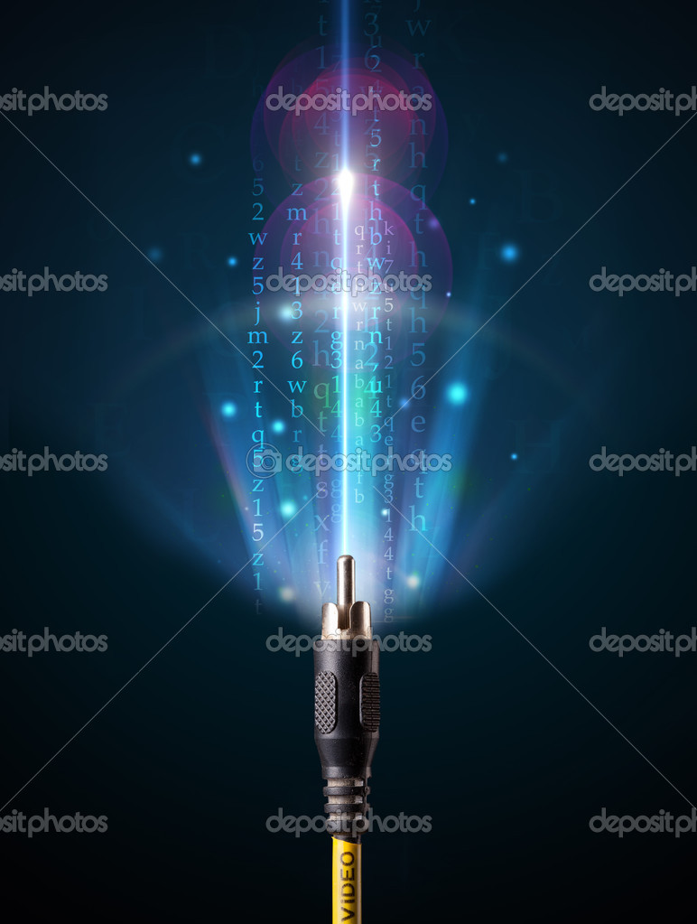 Glowing electric cable — Stock Photo © ra2studio #33853737