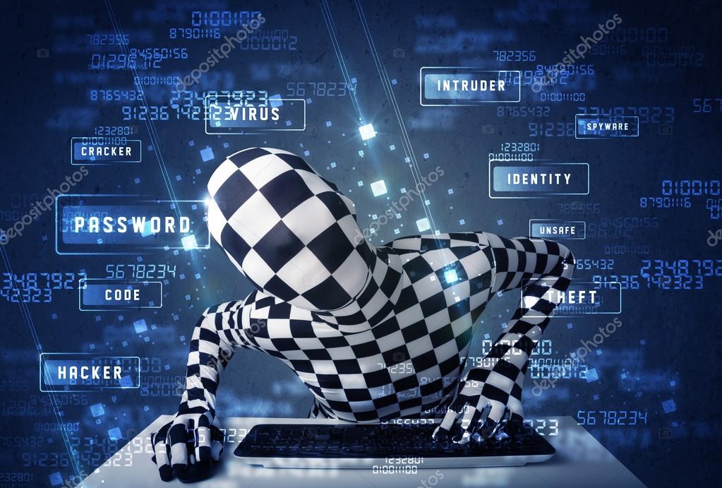 Man without identity programing in technology enviroment with cy ...