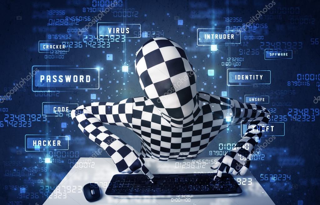 Man without identity programing in technology enviroment with cy ...