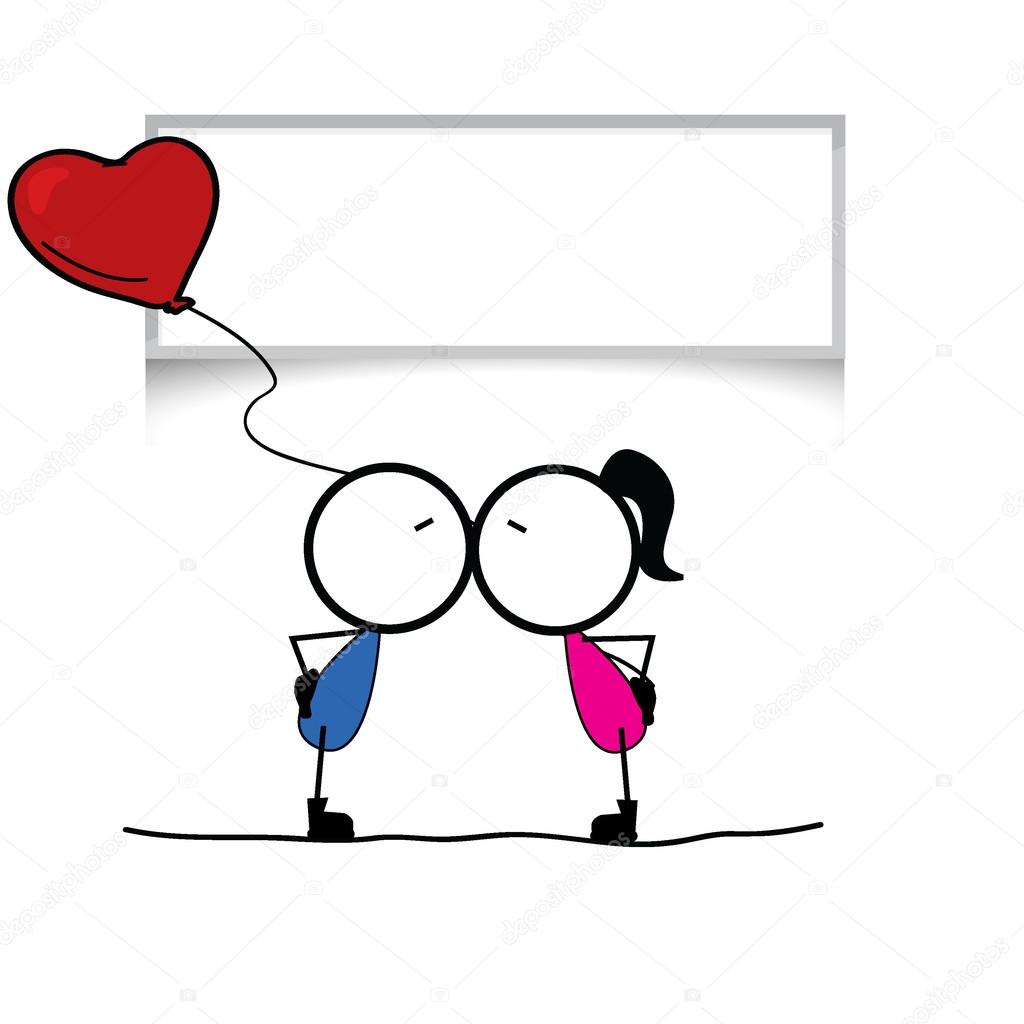 Stick figure lovers Stock Vector Image by ©glossygirl21 #24601031