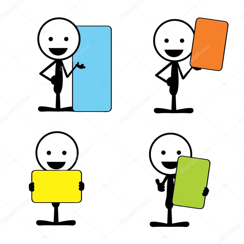 Stickman signboard Stock Vector by ©glossygirl21 29631649