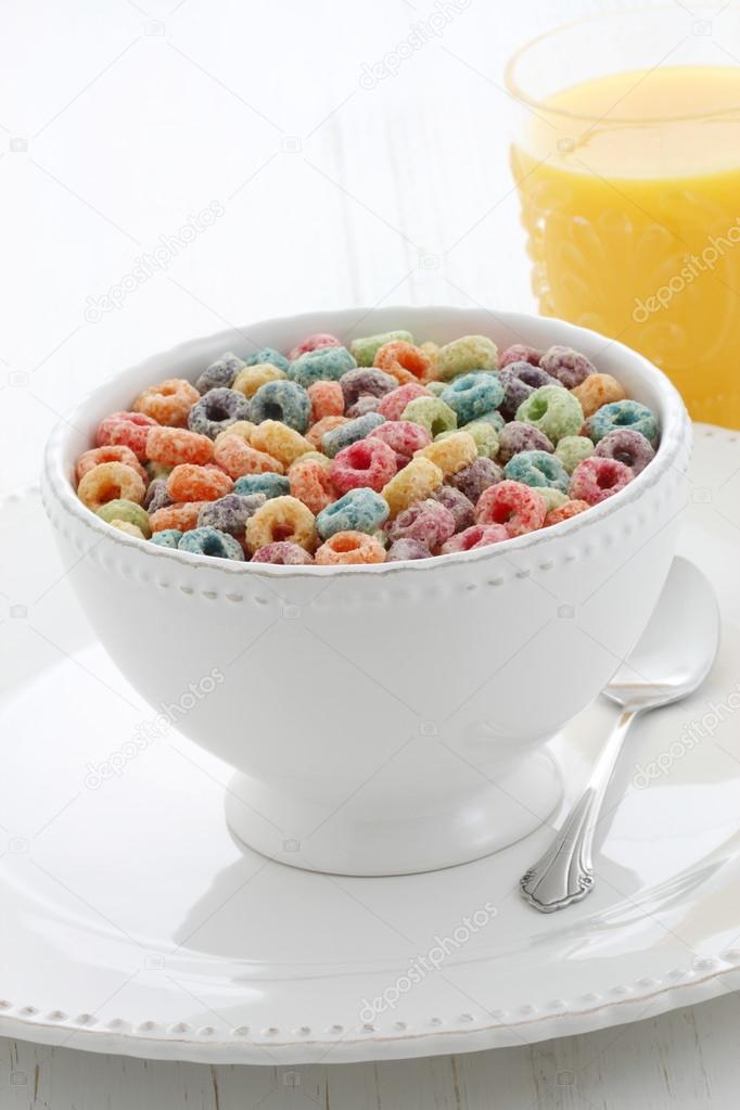 Delicious kids cereal fruit loops Stock Photo by ©rafer76 35501701