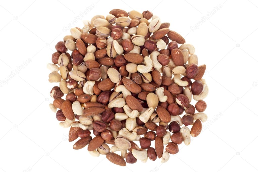 Group of nuts isolated on white background Stock Photo by ©bioboy 25680299