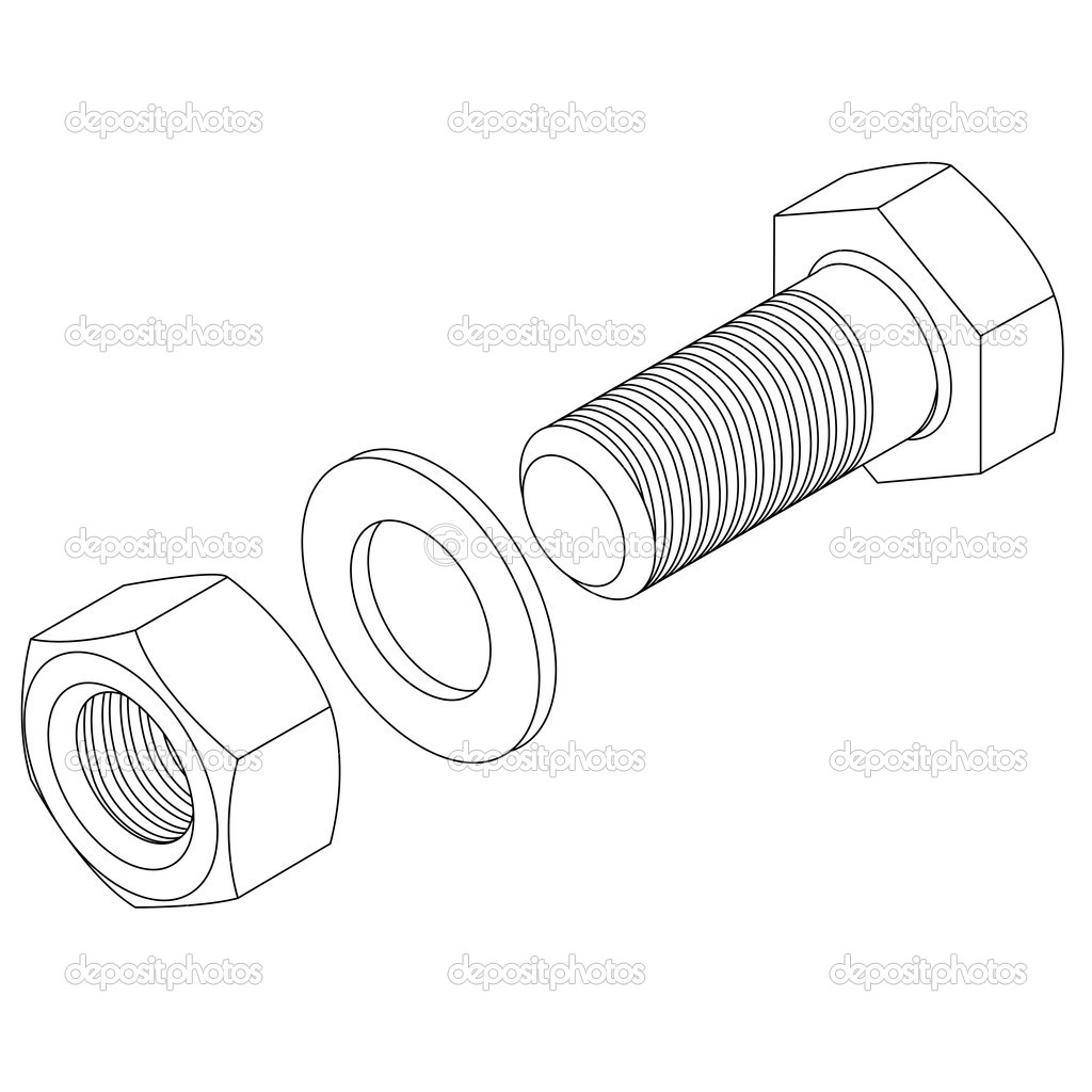 Stainless steel bolt and nut. — Stock Photo © aarrows #12678071