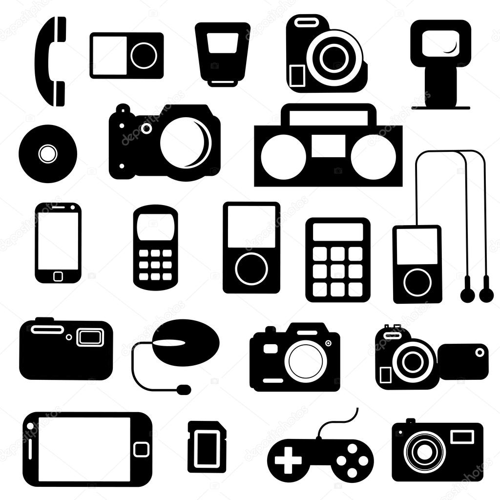 Icon with electronic gadgets illustration. Stock Photo by ©aarrows 21607783