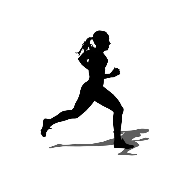 Vector running woman silhouette — Stock Vector © msanca #75549403