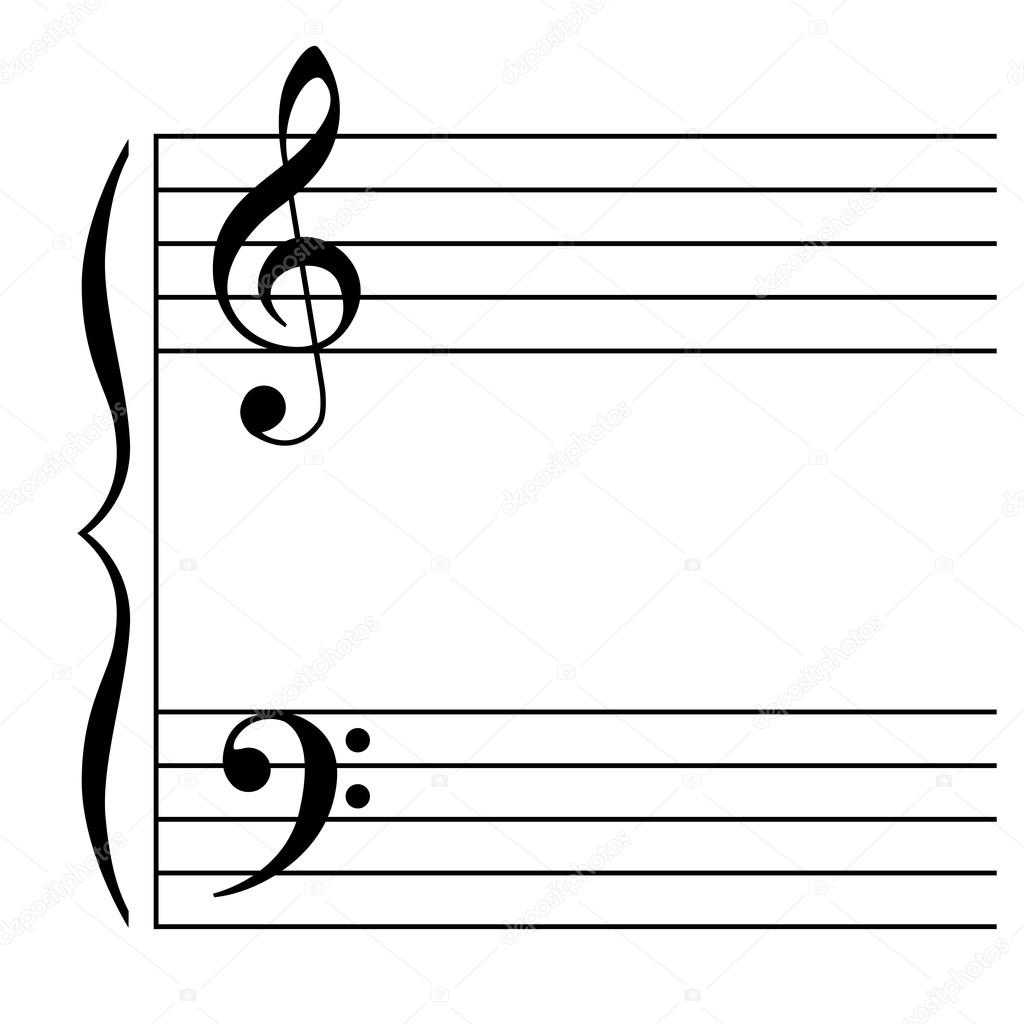 Illustration vectorielle d'une portée musicale — Image vectorielle ...