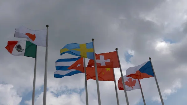 Rockefeller center flags Stock Photos, Royalty Free Rockefeller center ...