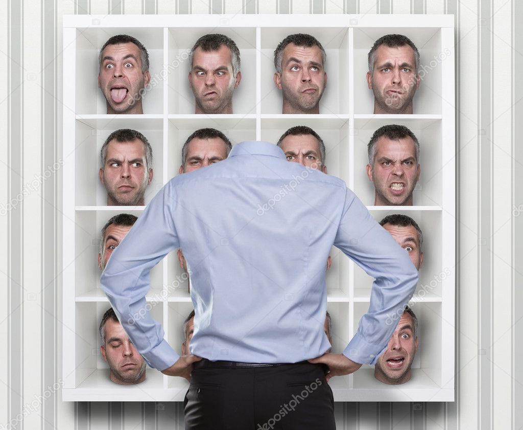 Choosing face expression — Stock Photo © Rangizzz #12875378