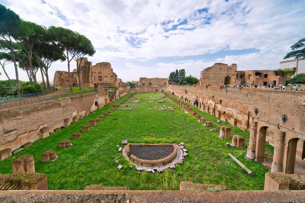 The Stadium of Domitian at the Palatine Hill in Rome, Italy — Stock ...