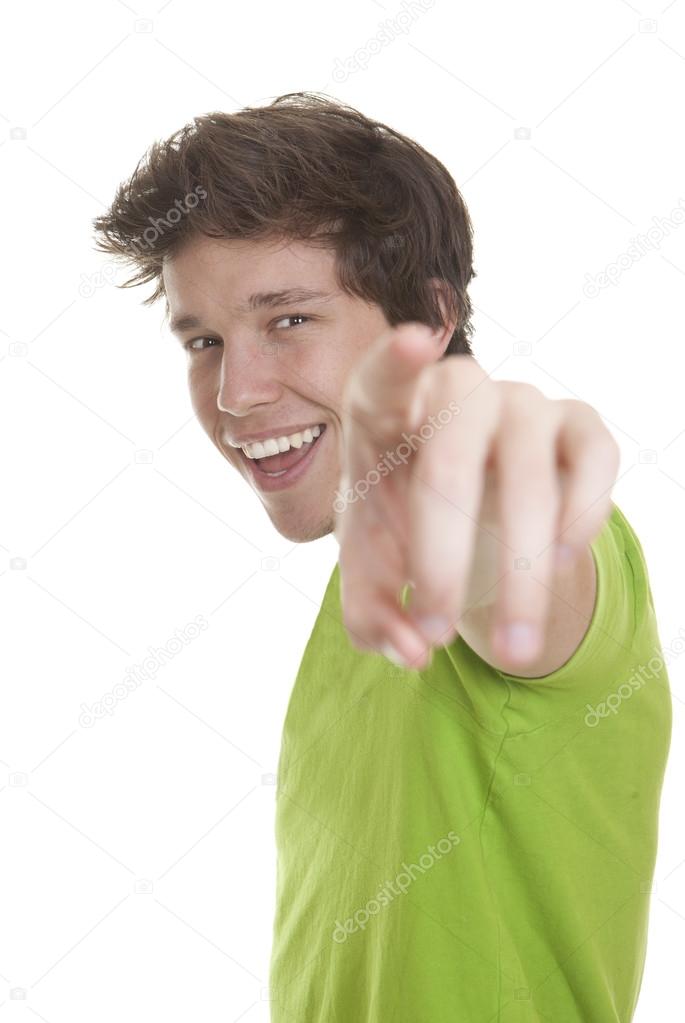 Persona señalando — Fotos de Stock © mandygodbehear #22712677